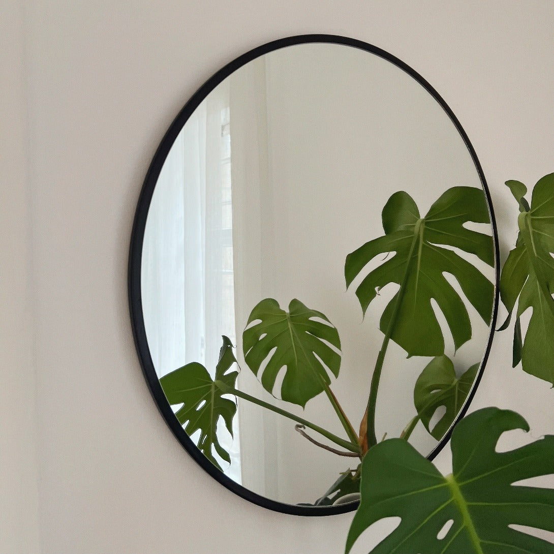 Charcoal Simple Round Mirror (3 sizes) - Home Furniture | Coal Interiors