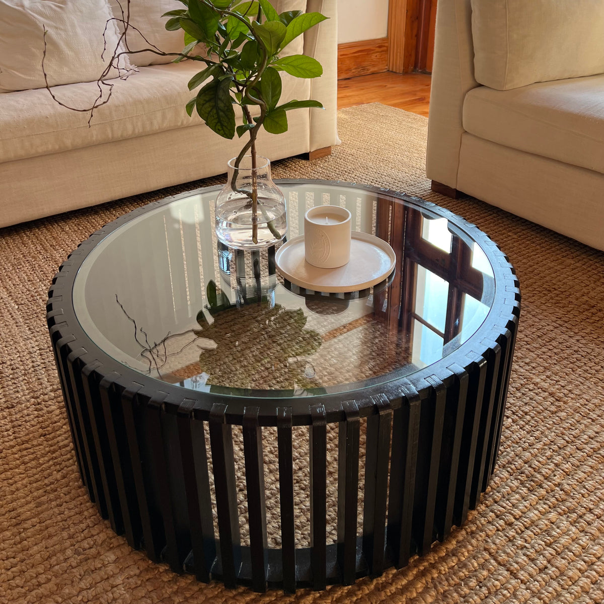 Charcoal Round Coffee Table (2 Sizes) - Coal Interiors | Coffee Tables