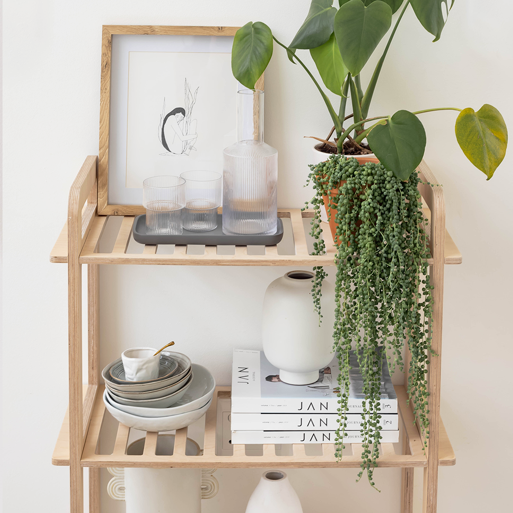 ELLE SHELF SLATTED - Home Furniture | Coal Interiors | Shelves