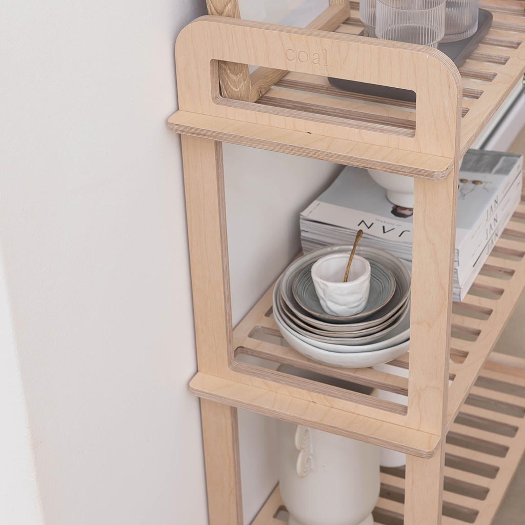 ELLE SHELF SLATTED - Home Furniture | Coal Interiors | Shelves